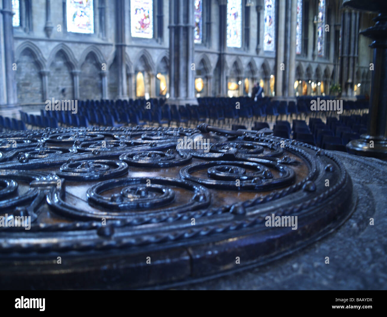 Lincoln Cathedral Font Stock Photo - Alamy
