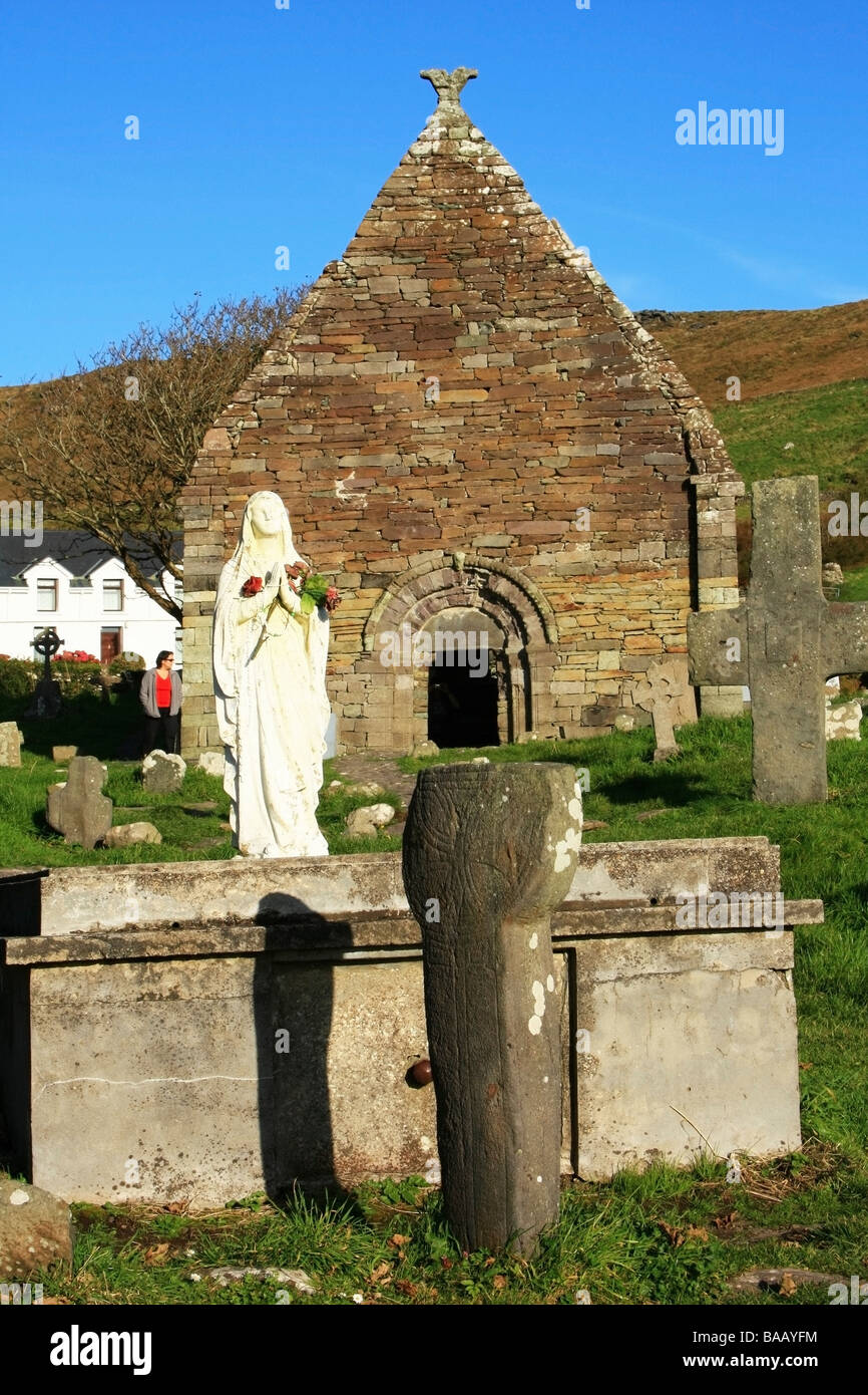 Kilmalkedar Church, Dingle Peninsula, County Kerry, Ireland; Virgin ...