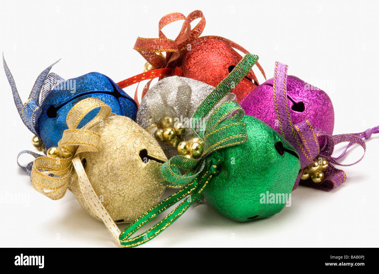 Golden christmas bell blue hi-res stock photography and images - Alamy