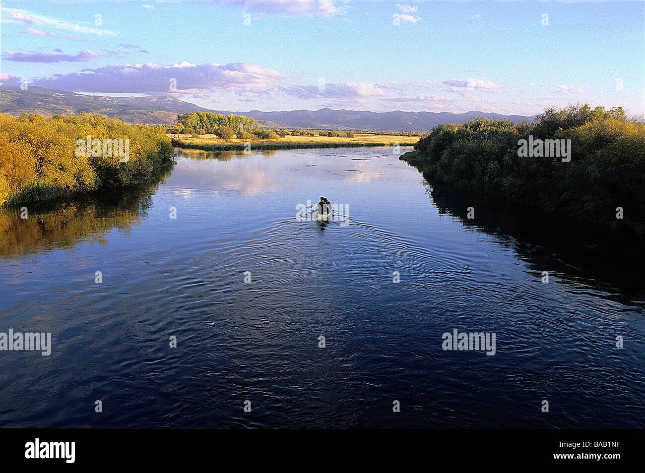 Canoeing on the Teton River, Teton Valley, Idaho Stock Photo - Alamy