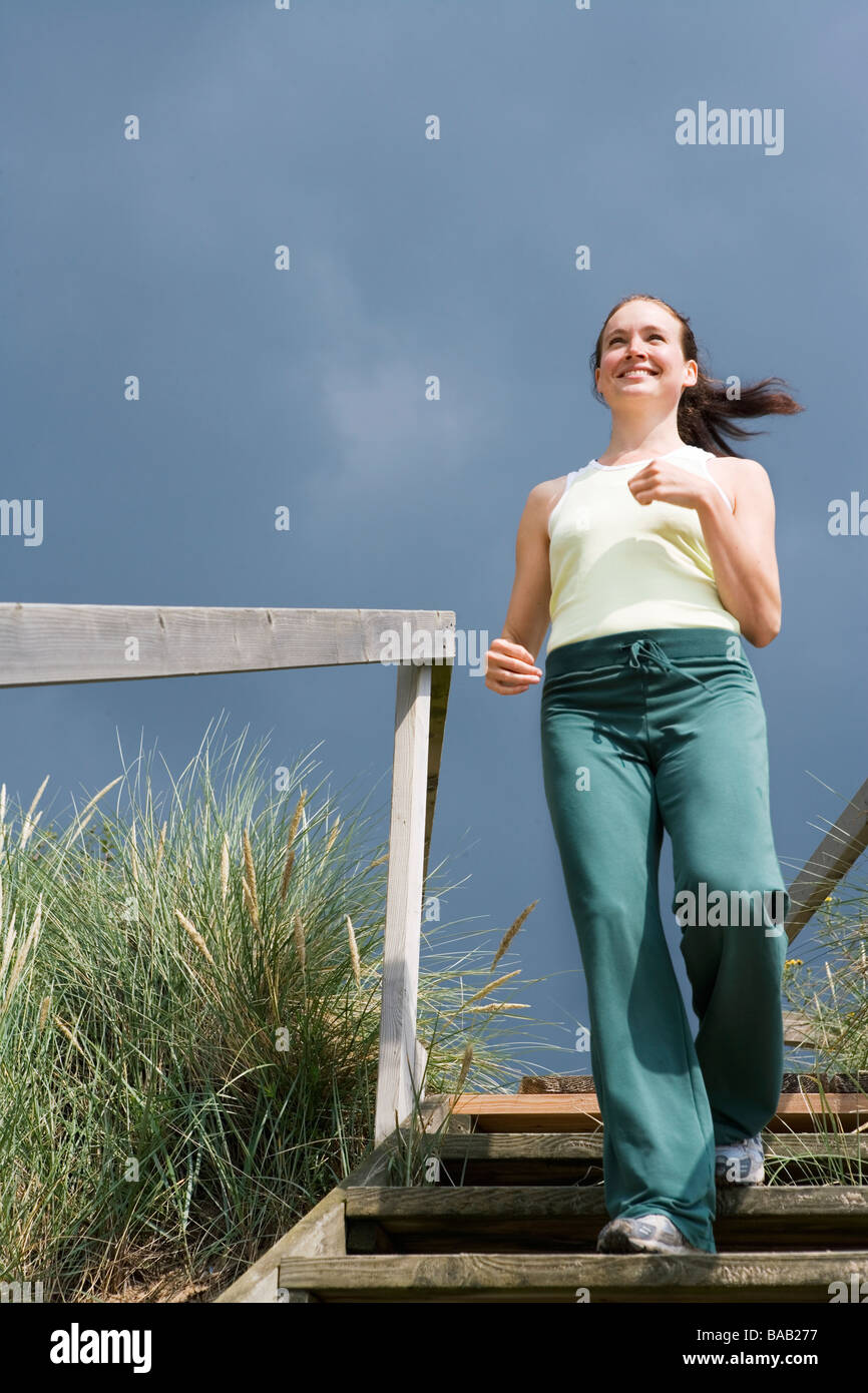 Scandinavian woman happy running hi-res stock photography and images ...