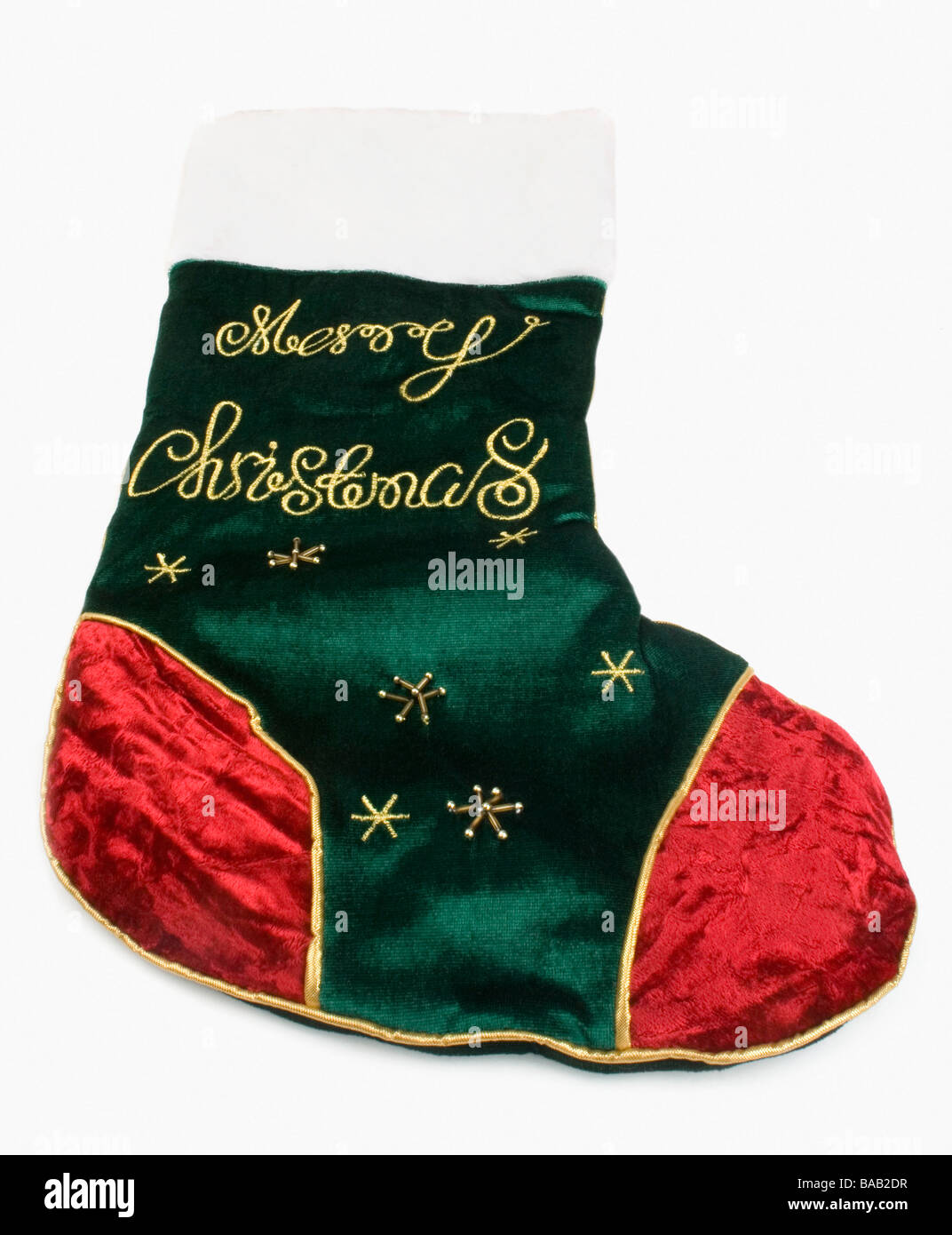 Red and green stockings Cut Out Stock Images & Pictures - Alamy