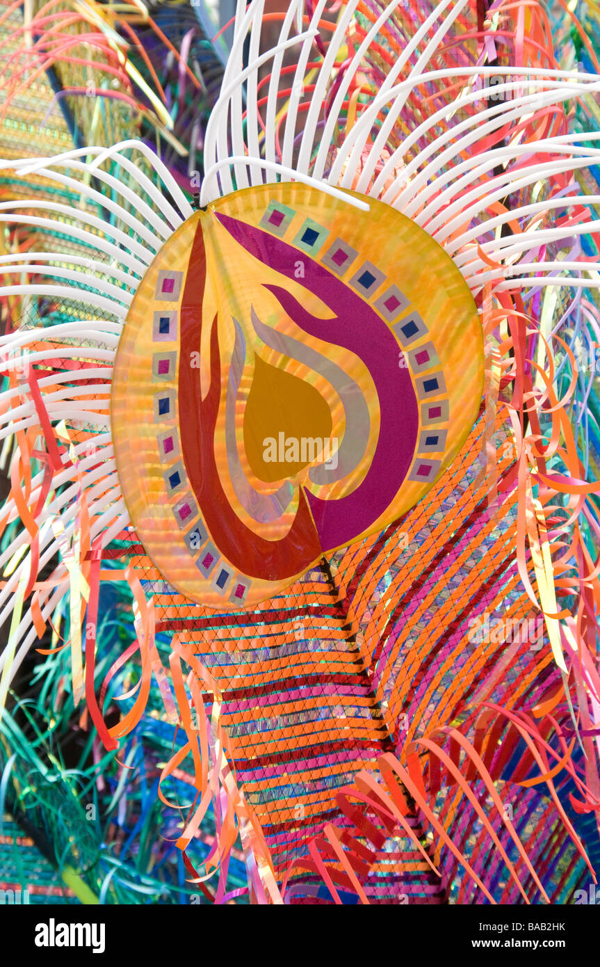 Colorful feather at Caribbean carnival Stock Photo - Alamy