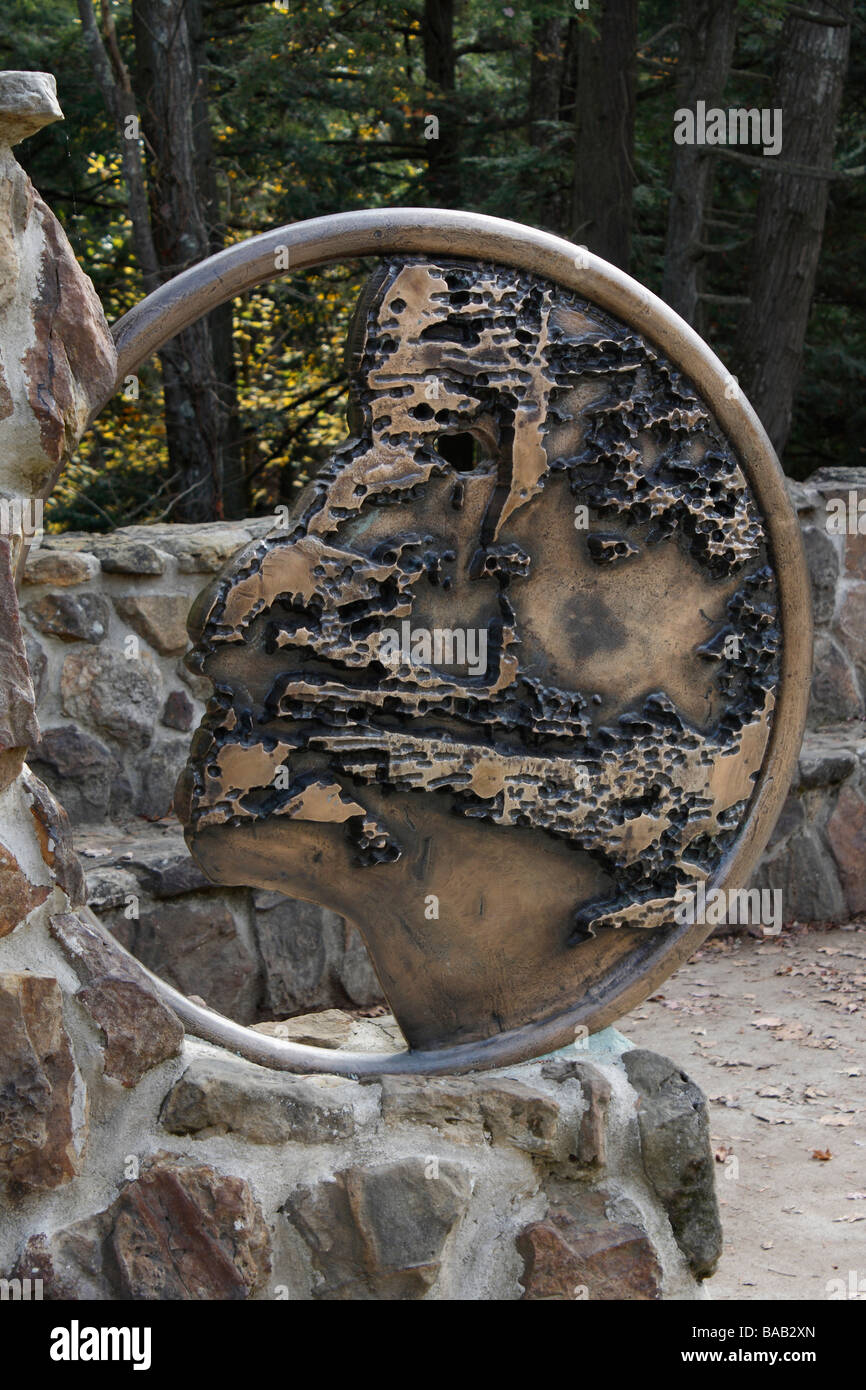 Symbol of State Park in Hocking Hills Ohio in USA US nobody none close ...