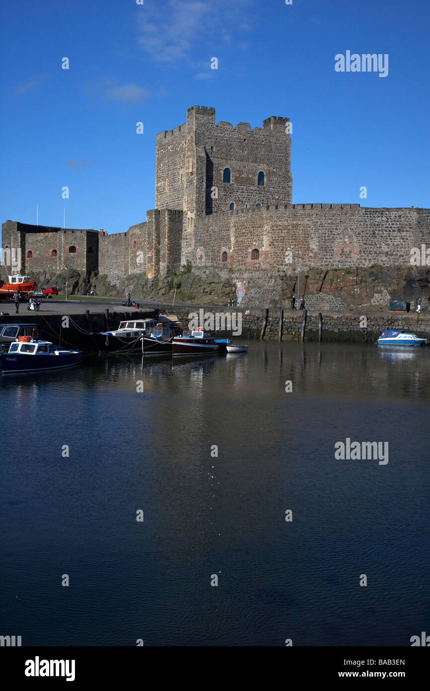 carrickfergus castle and harbour county antrim northern ireland uk ...