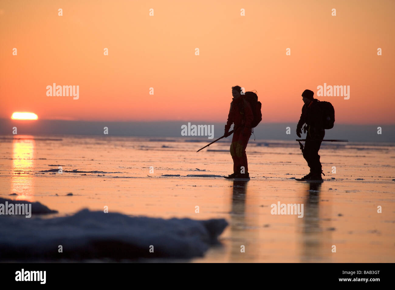 Long distance ice skating Sweden Stock Photo - Alamy