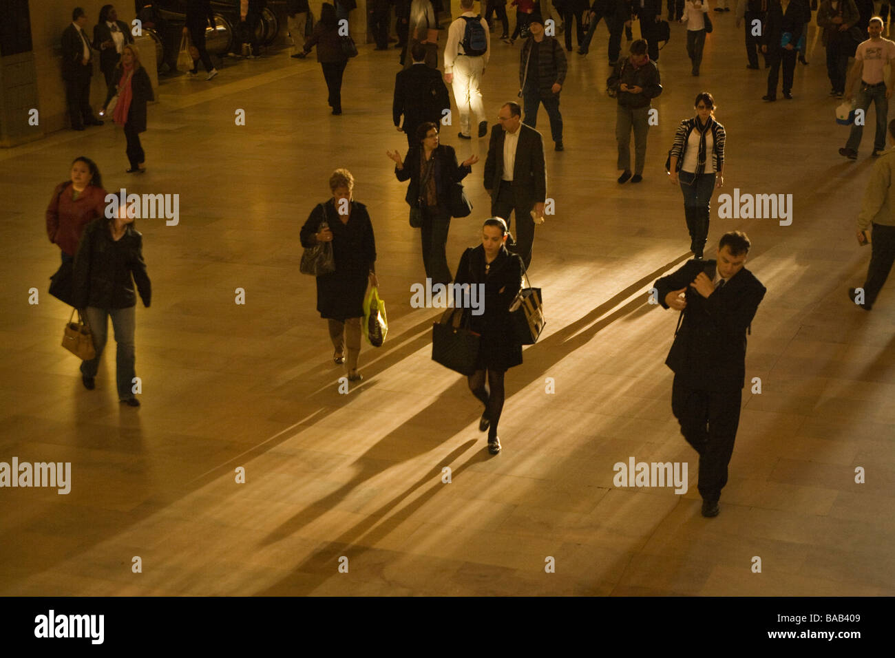 Morning commuter rush hour at Grand Central Station in New York City ...