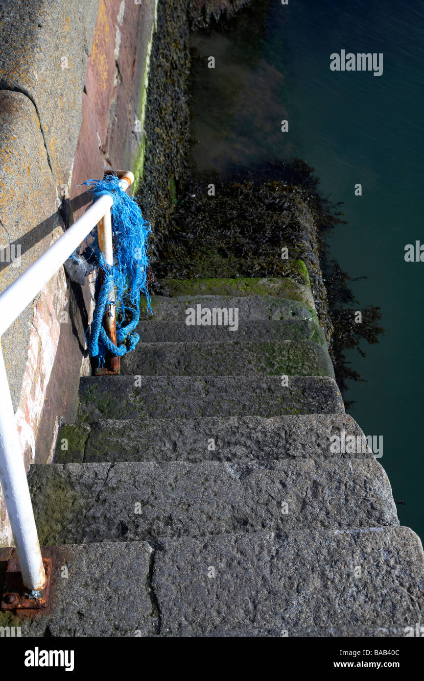 Old harbour wall steps and handrail hi-res stock photography and images ...
