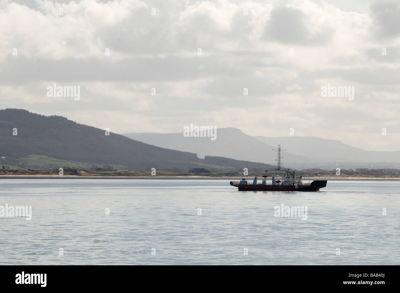 The Lough Foyle ferry carrying cars between Magilligan point Northern ...