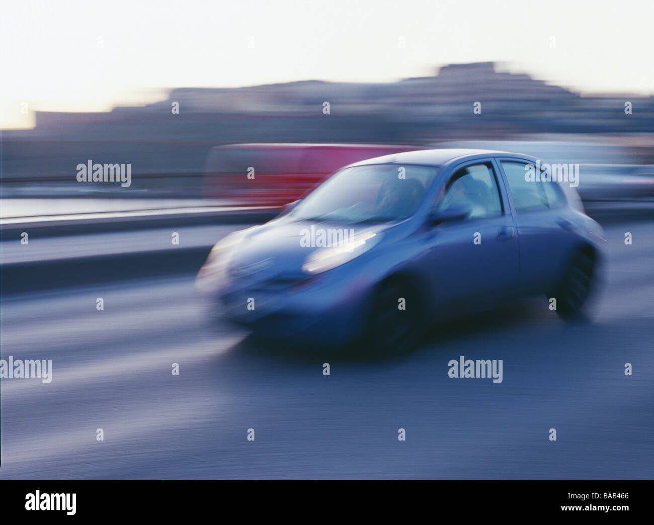 Cars On A Road Stock Photo - Alamy