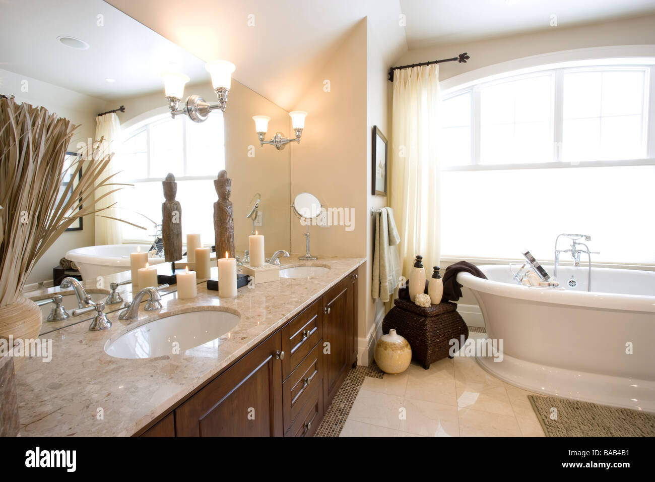 bathroom with bathtub Stock Photo - Alamy