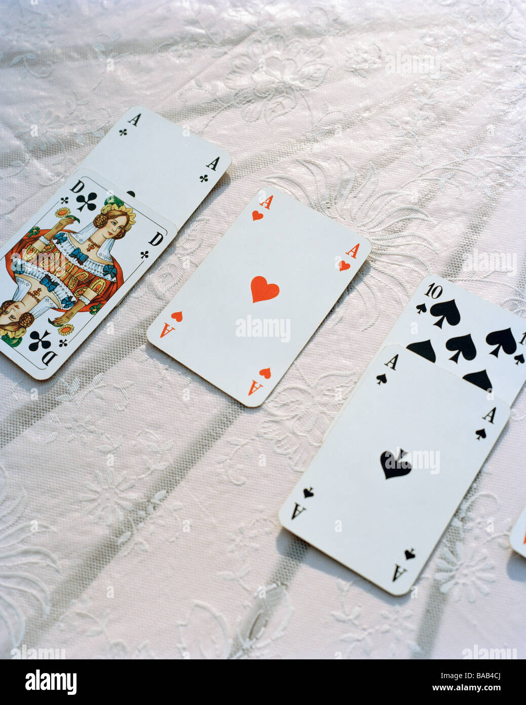Playing-cards On A Table Sweden Stock Photo - Alamy