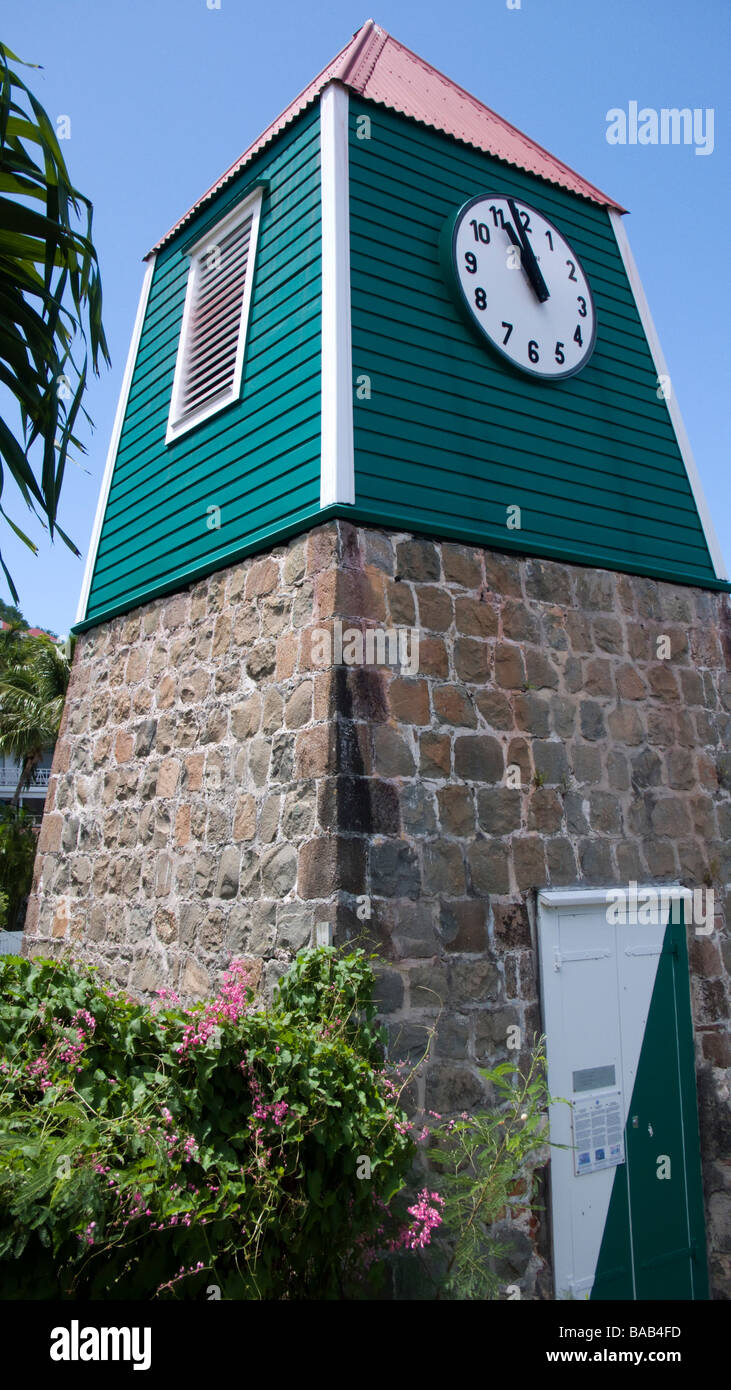 Swedish clock tower gustavia st hi-res stock photography and images - Alamy