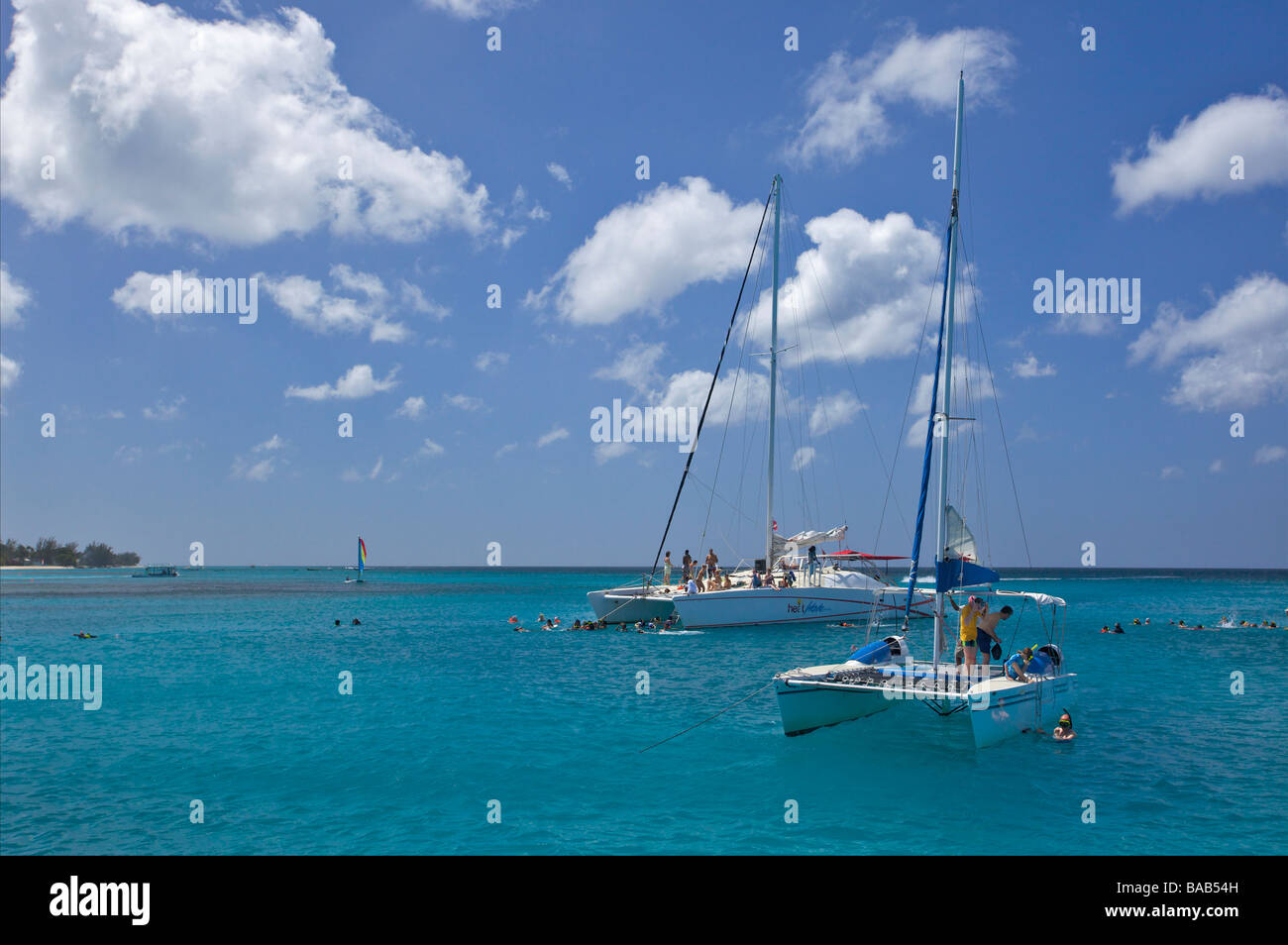 Catamaran cruise sailing in the West Coast of Barbados beach, "West ...