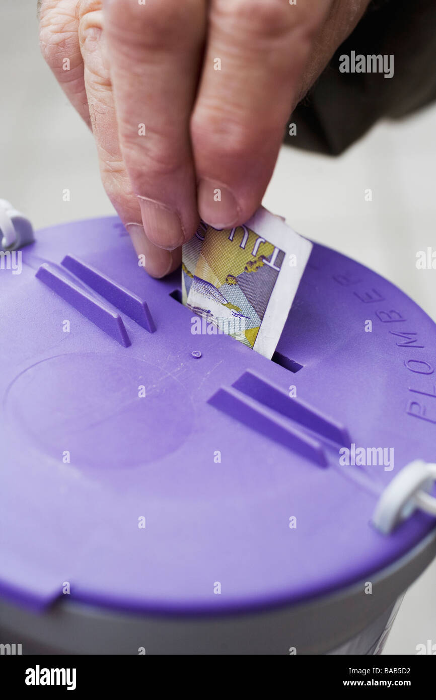 A Collecting Box Close-up Stock Photo - Alamy