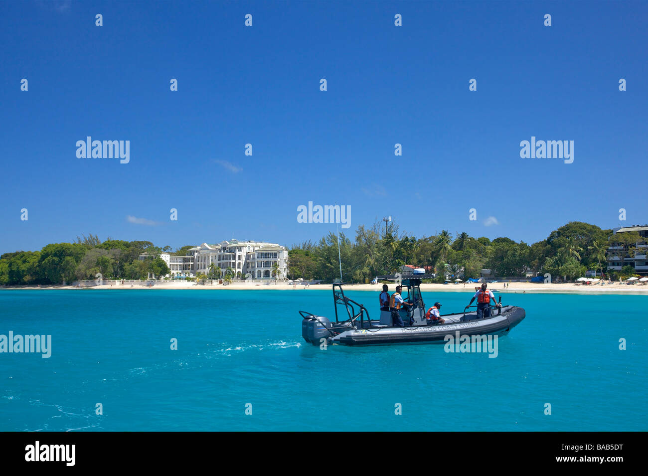 Barbados Coast Guard patrolling in the West Coast of Caribbean Sea ...