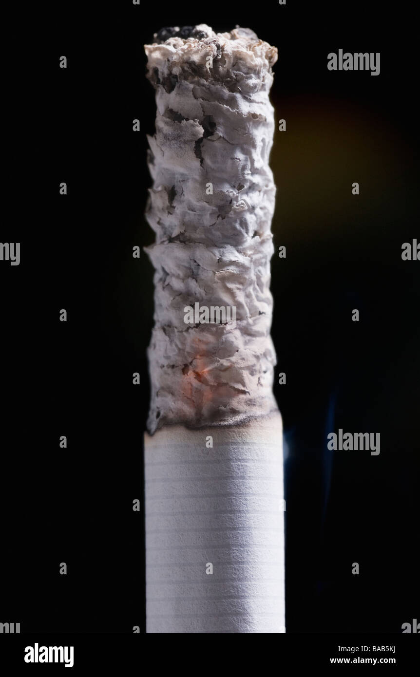 Close-up of a cigarette with ash Stock Photo - Alamy