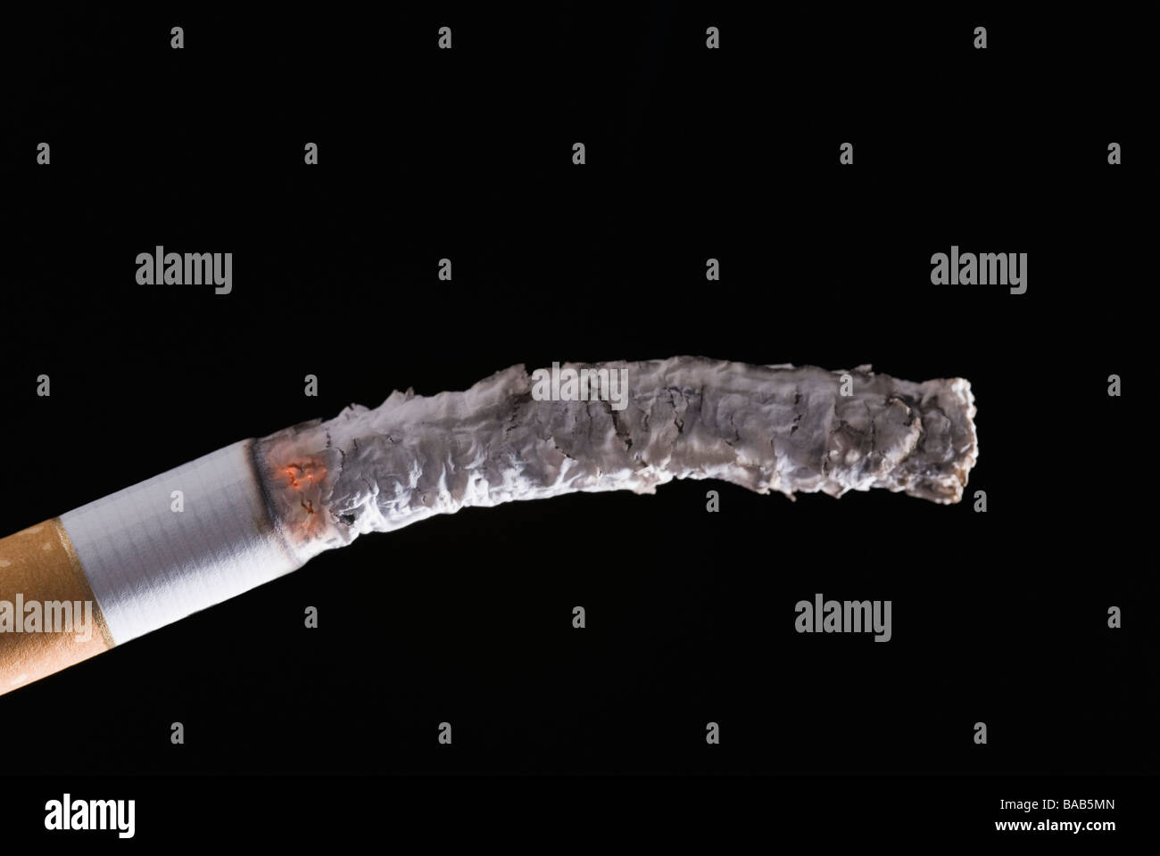 Close-up of a cigarette with ash Stock Photo - Alamy