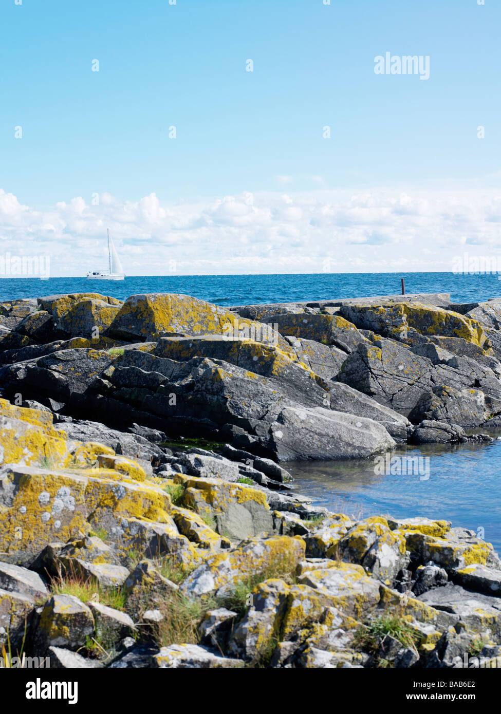 Cliffs By The Sea Sweden Stock Photo - Alamy
