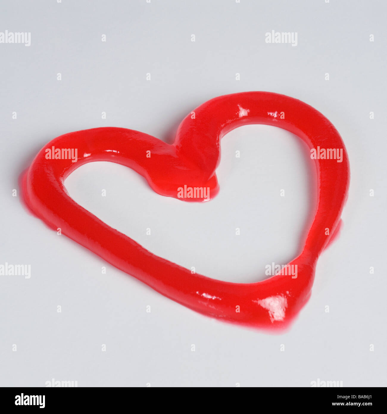 Heart shaped made from jam Stock Photo - Alamy