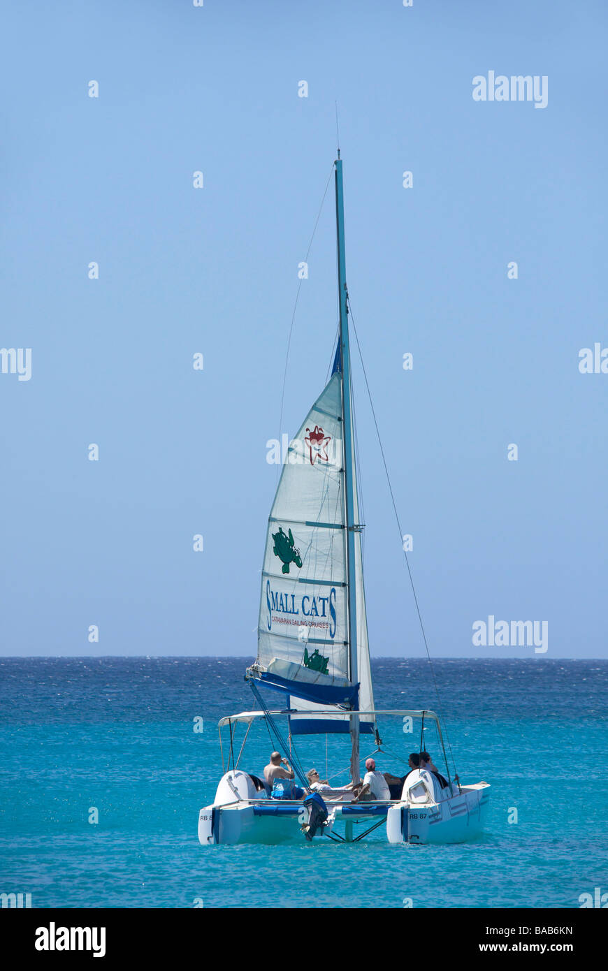 Catamaran cruise sailing in the West Coast of Barbados beach, "West ...