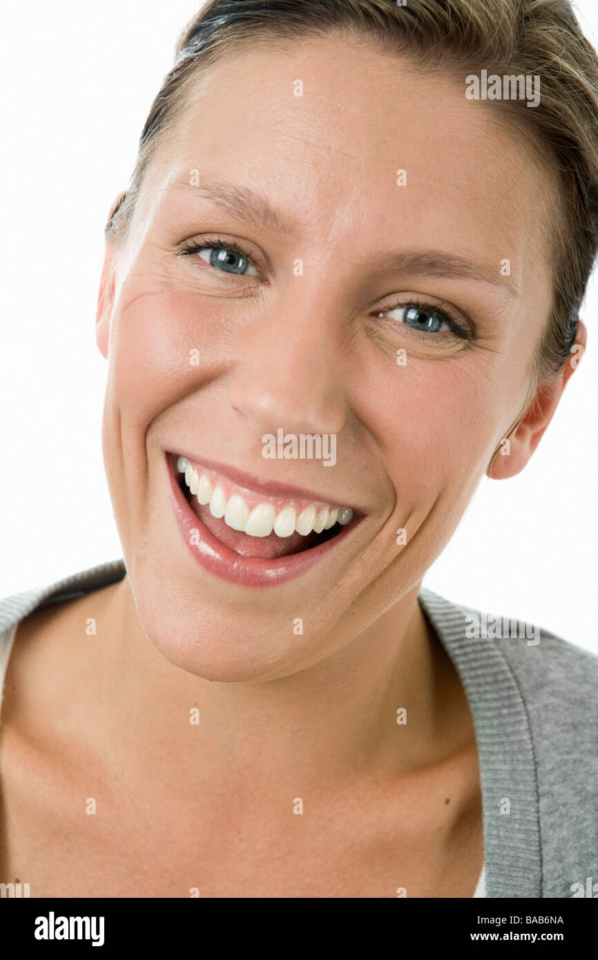 Portrait of a smiling Scandinavian woman, Sweden Stock Photo - Alamy