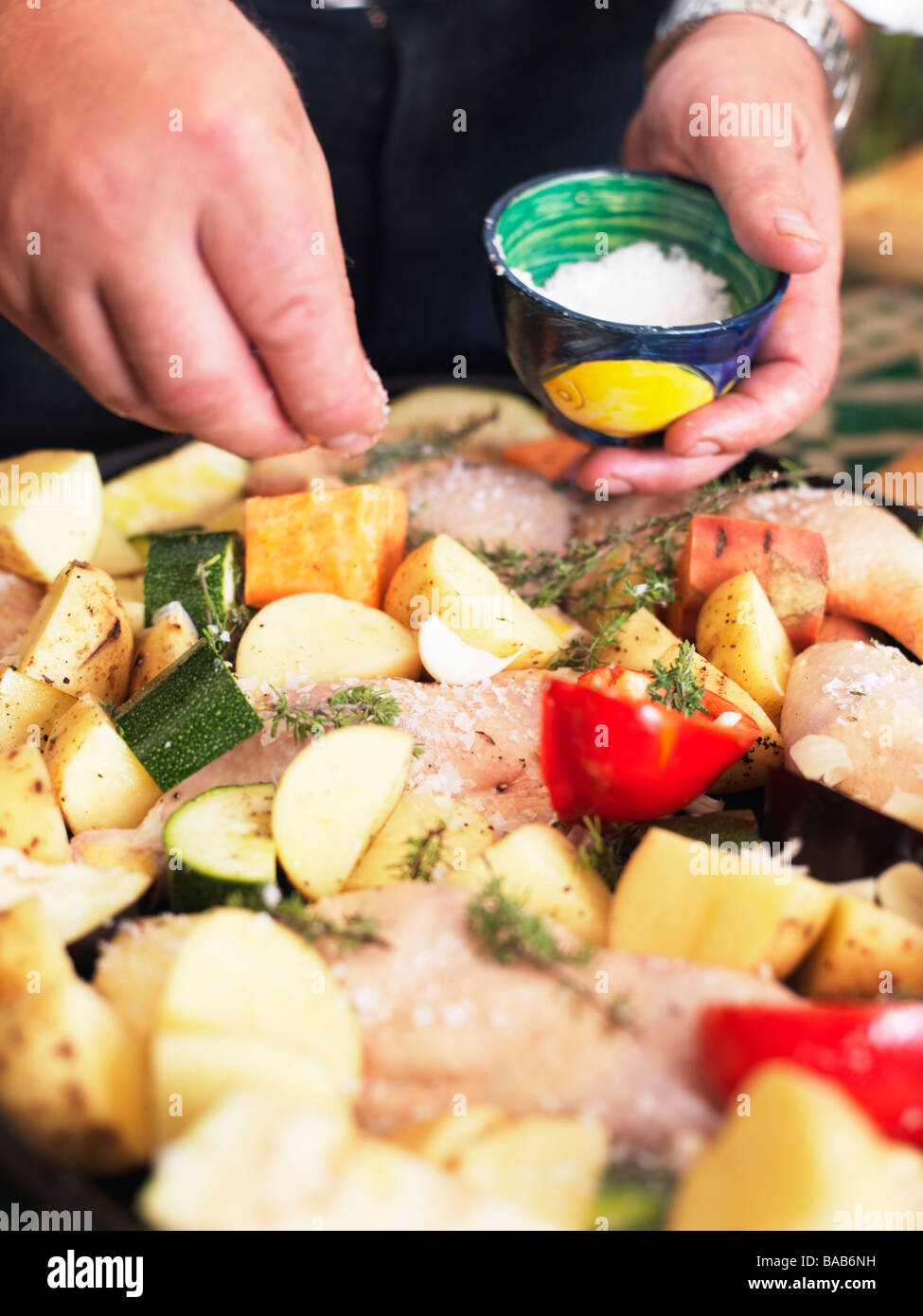 A Man Making Dinner Sweden Stock Photo - Alamy