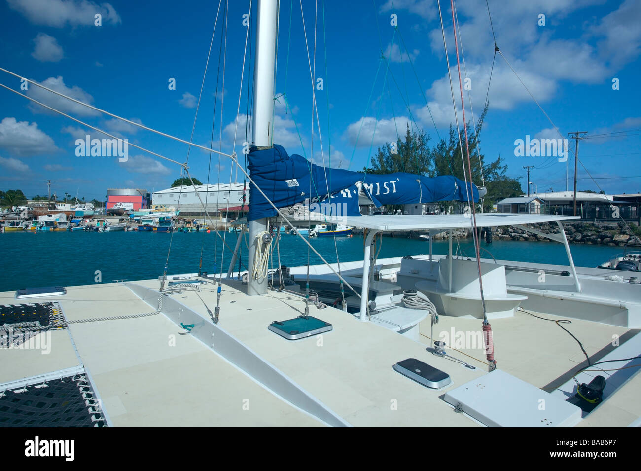 Tiami Catamaran Sailing Cruise in Barbados, "West Indies Stock Photo ...