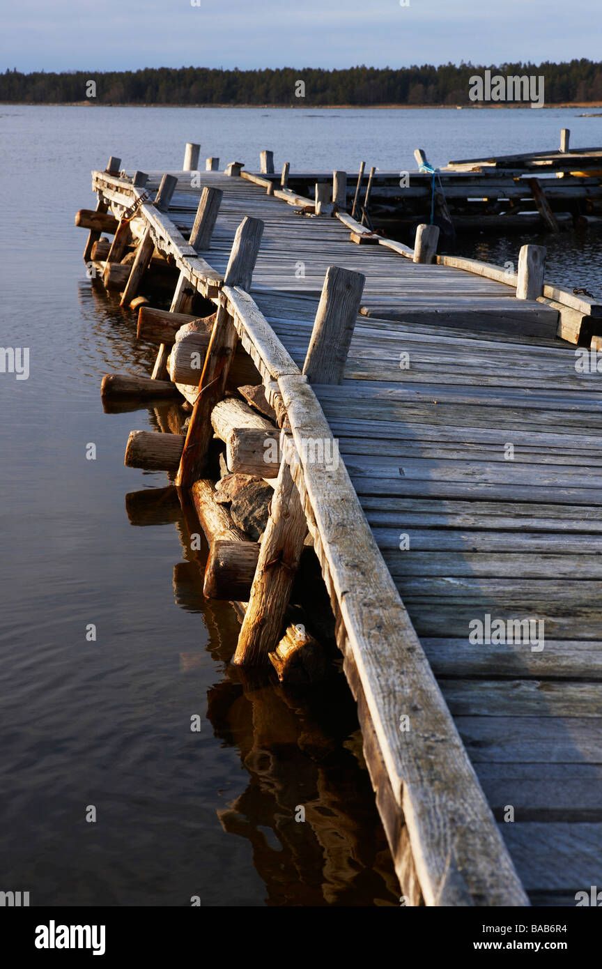 A Jetty Graso Sweden Stock Photo - Alamy