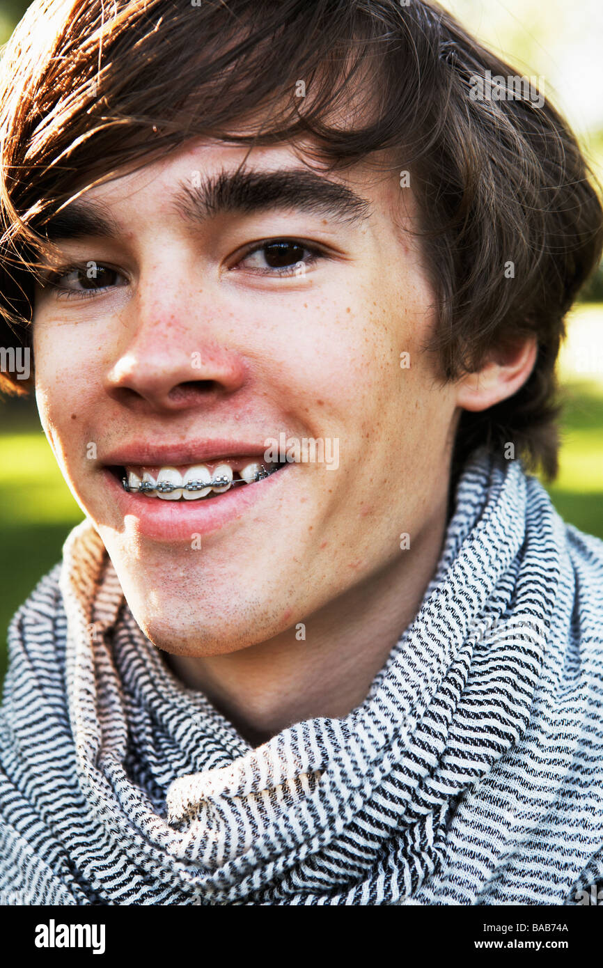 Portrait Of A Smiling Young Man Stock Photo - Alamy