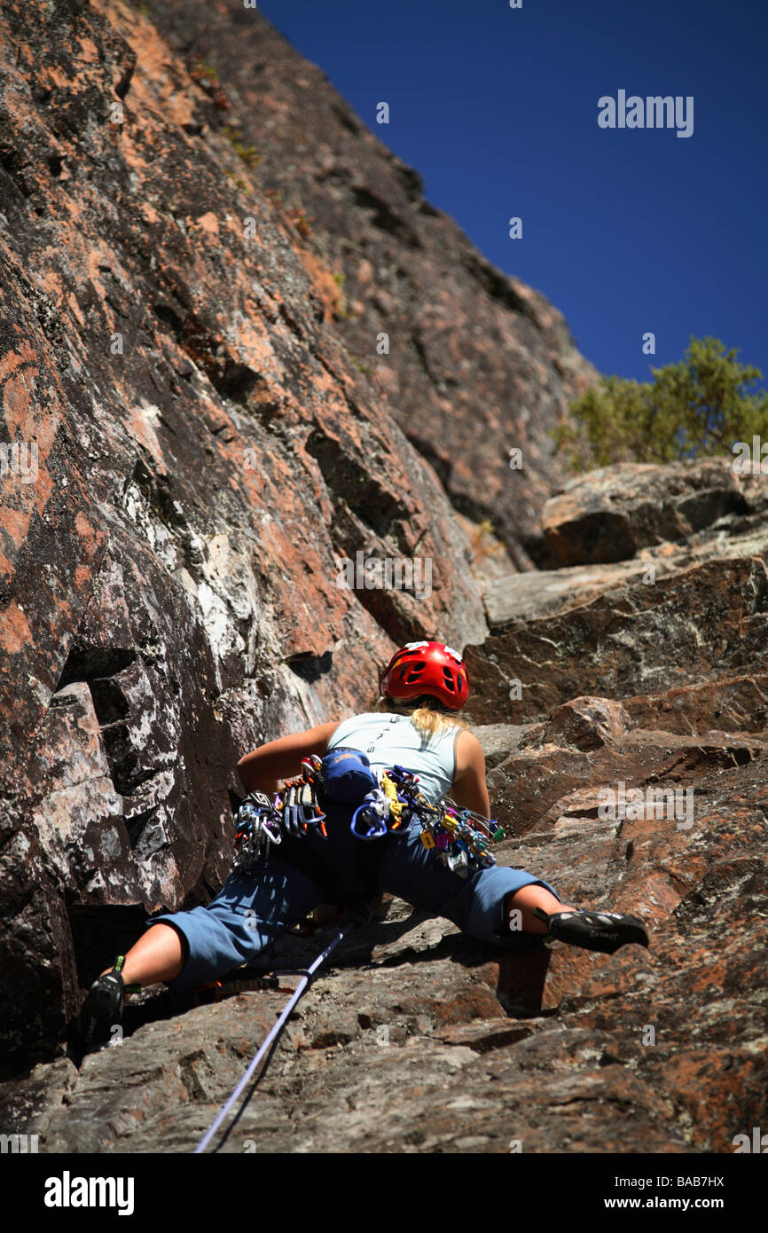 Rock climbing Sweden Stock Photo - Alamy