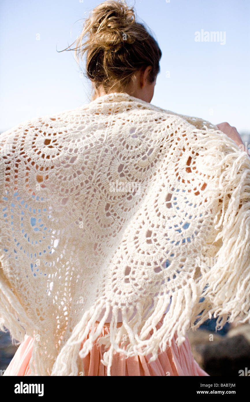 A woman with a shawl Sweden Stock Photo - Alamy