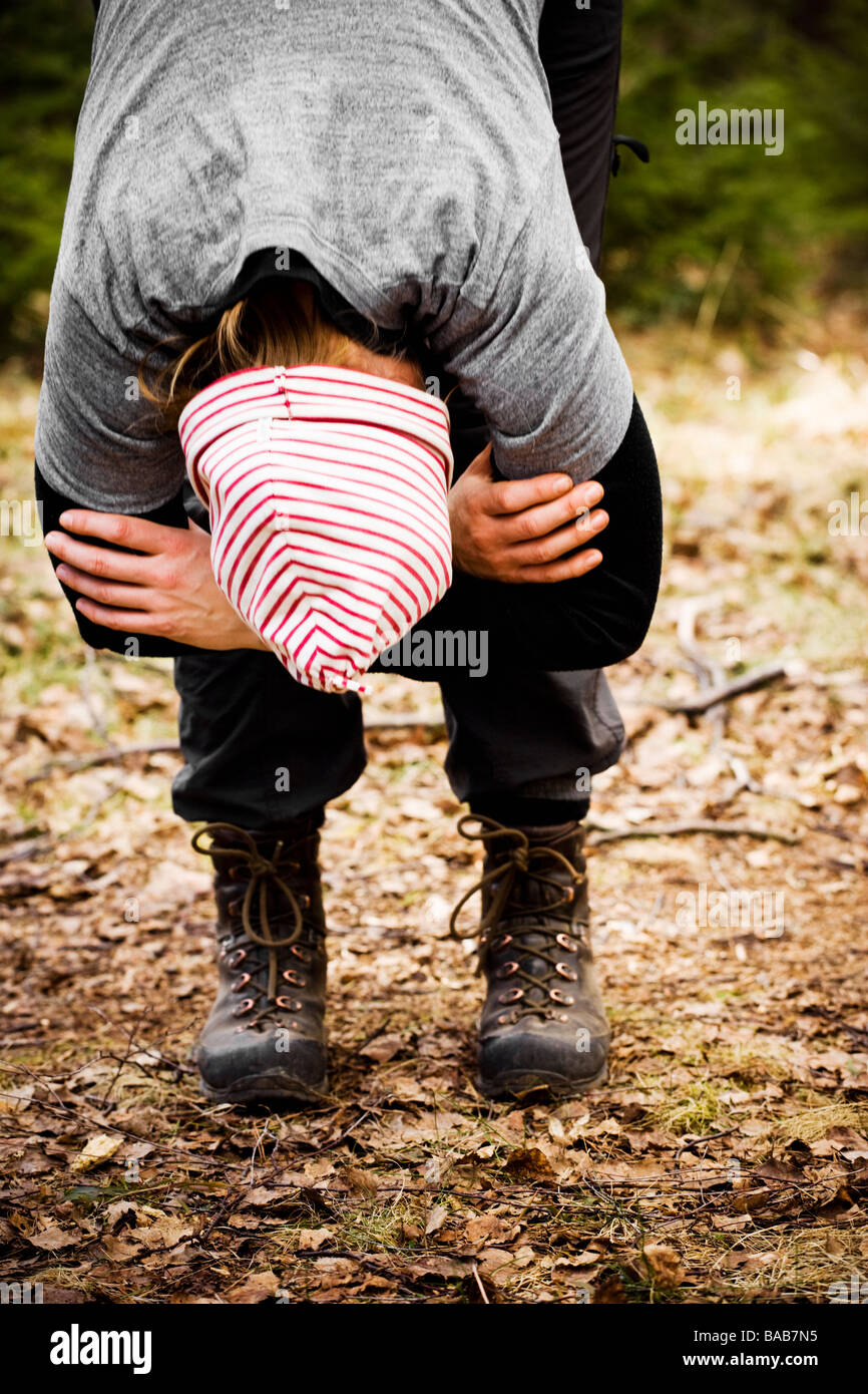 A woman doing stretching exercises Sweden Stock Photo - Alamy