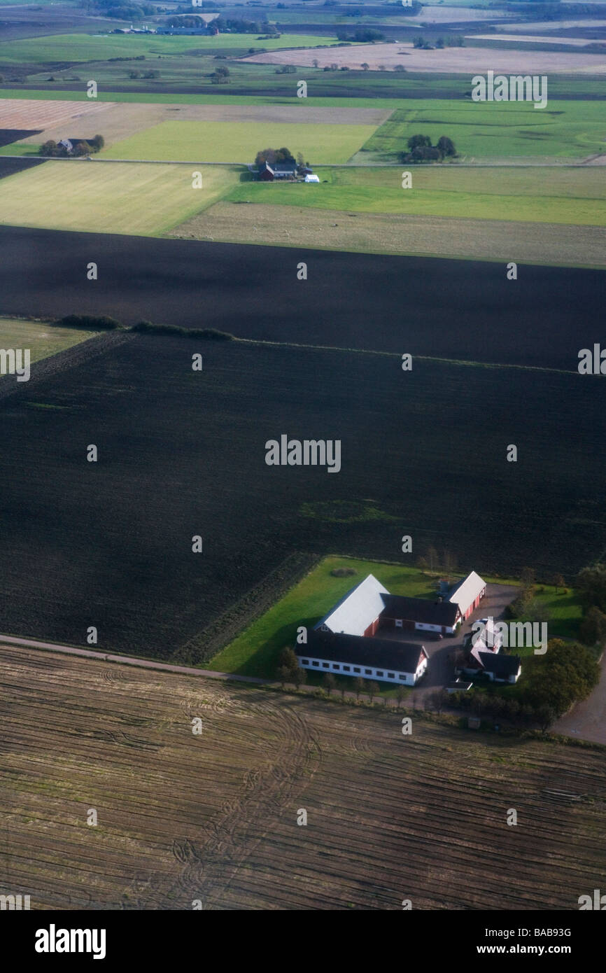 Aerial view of a farm Skane Sweden Stock Photo - Alamy