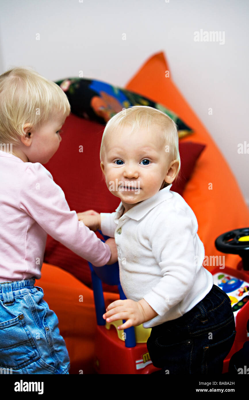 Children playing Sweden Stock Photo - Alamy