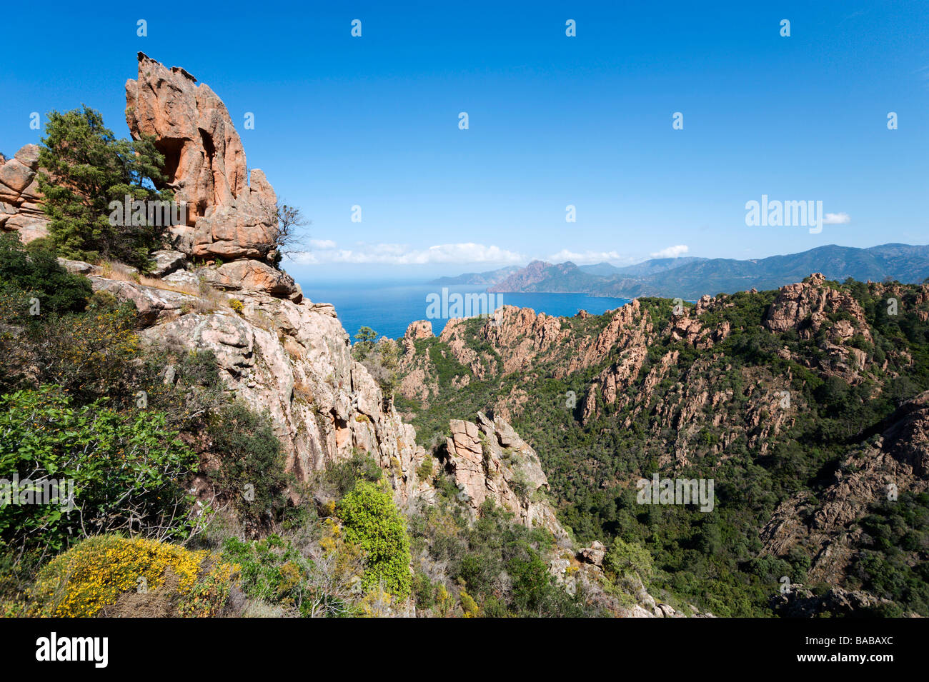 Les Roches Rouges (Red Rocks) on the coast road between Piana and Porto ...