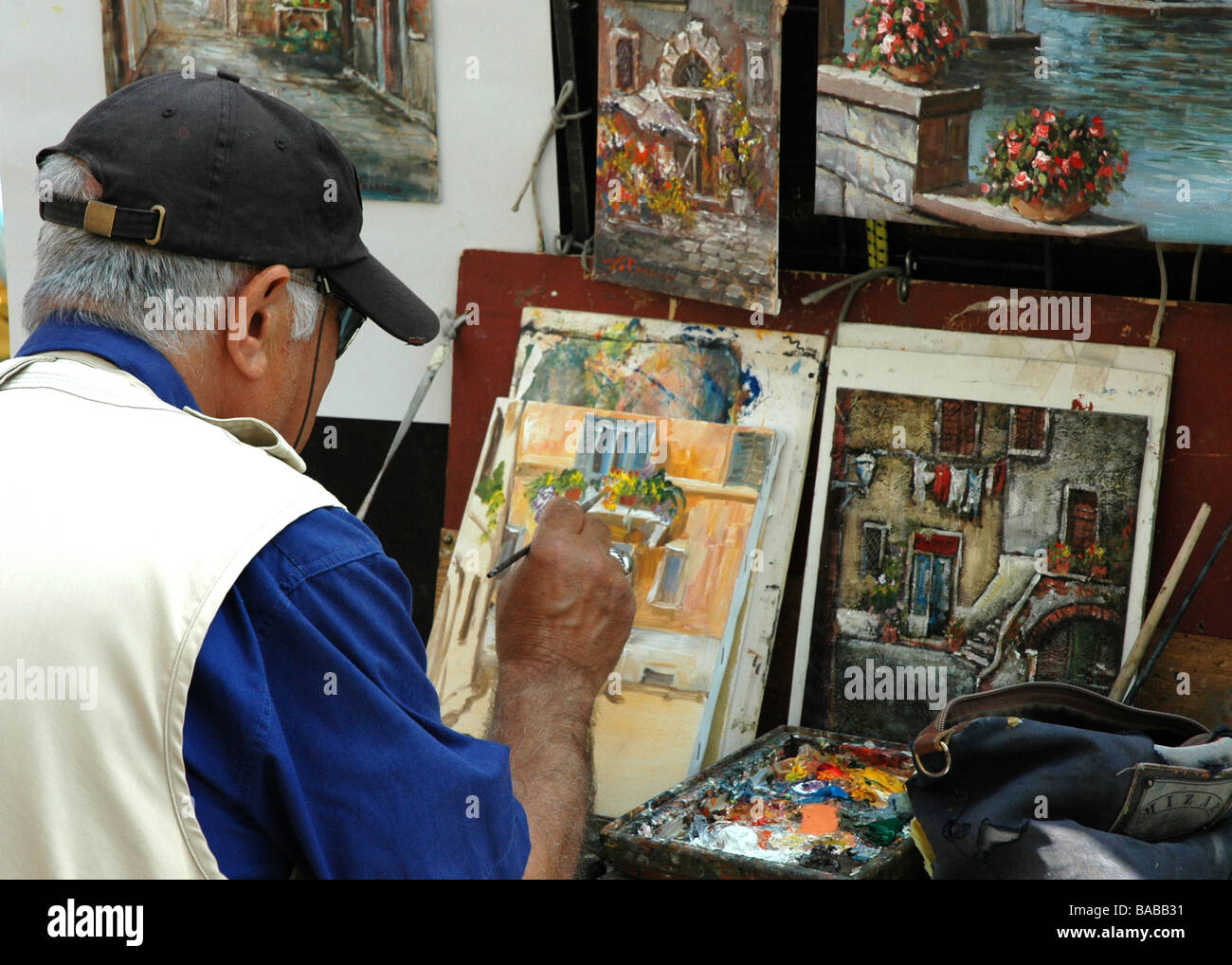 Italian artist at work Stock Photo - Alamy