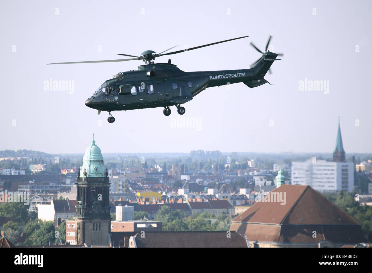 Helicopter of the German police over Berlin, Germany Stock Photo - Alamy