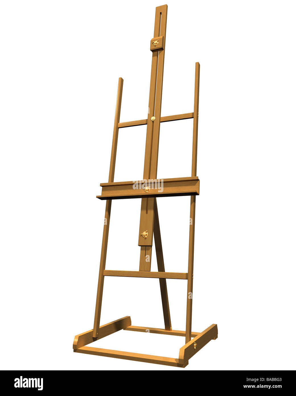Isolated illustration of a wooden artist easel Stock Photo - Alamy