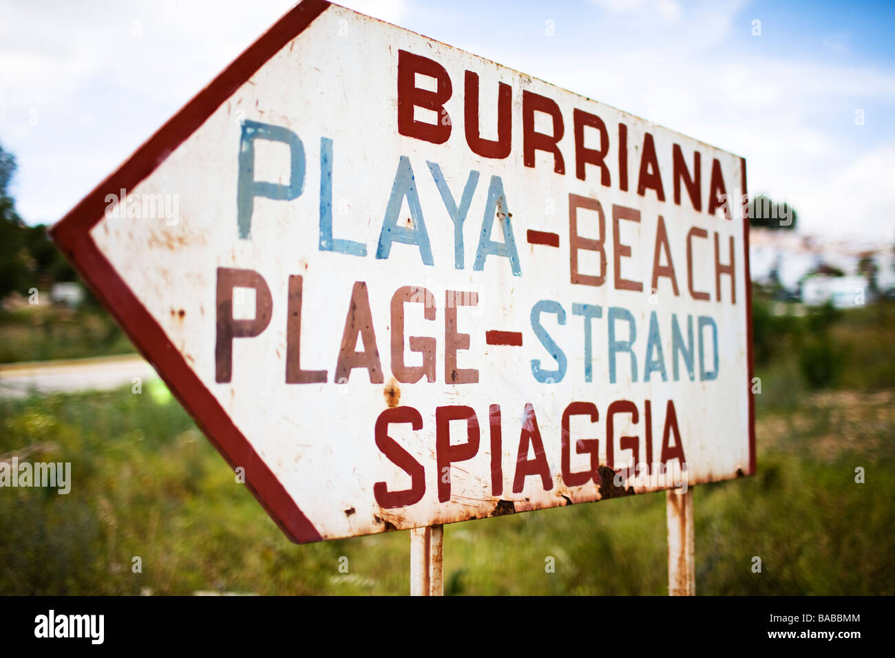 Direction sign beaches hi-res stock photography and images - Alamy