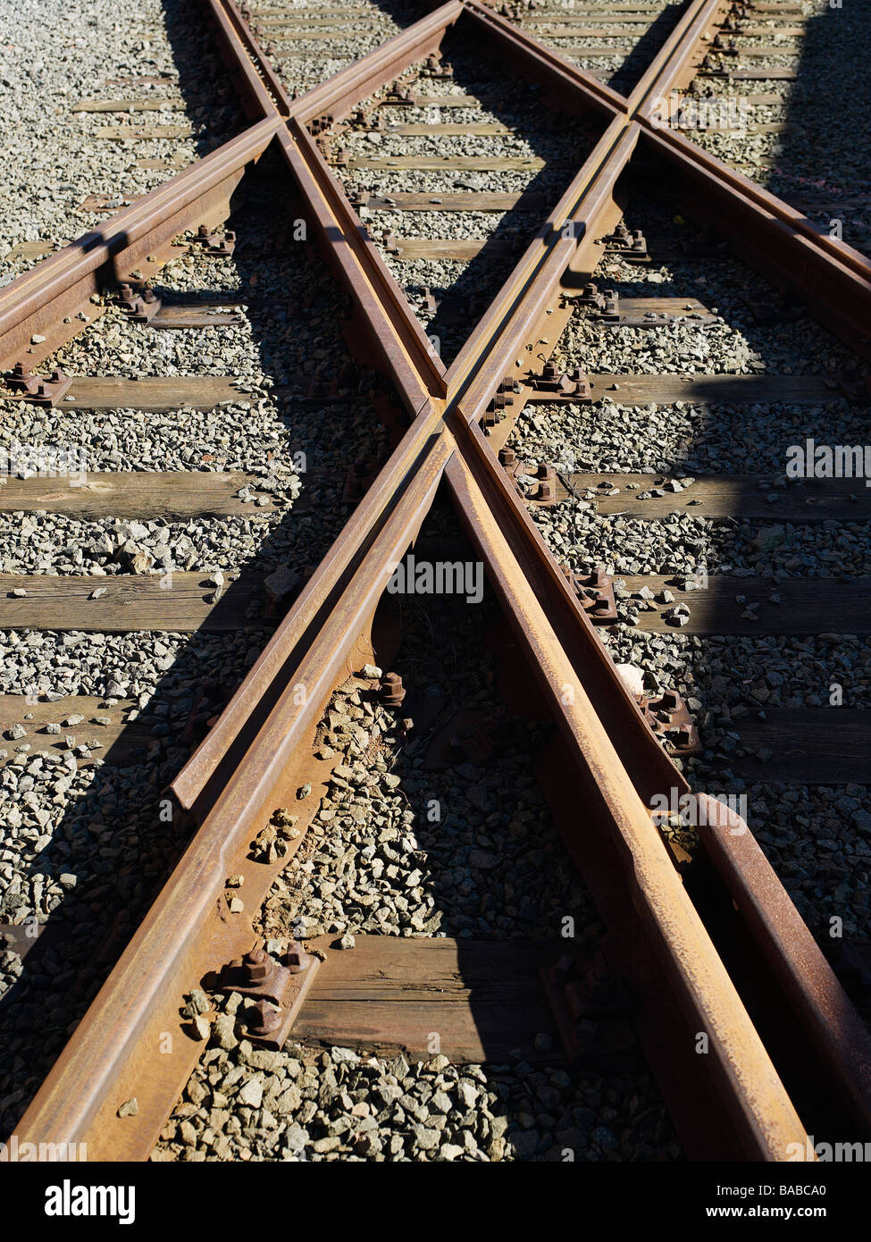 Railway track intersecting hi-res stock photography and images - Alamy