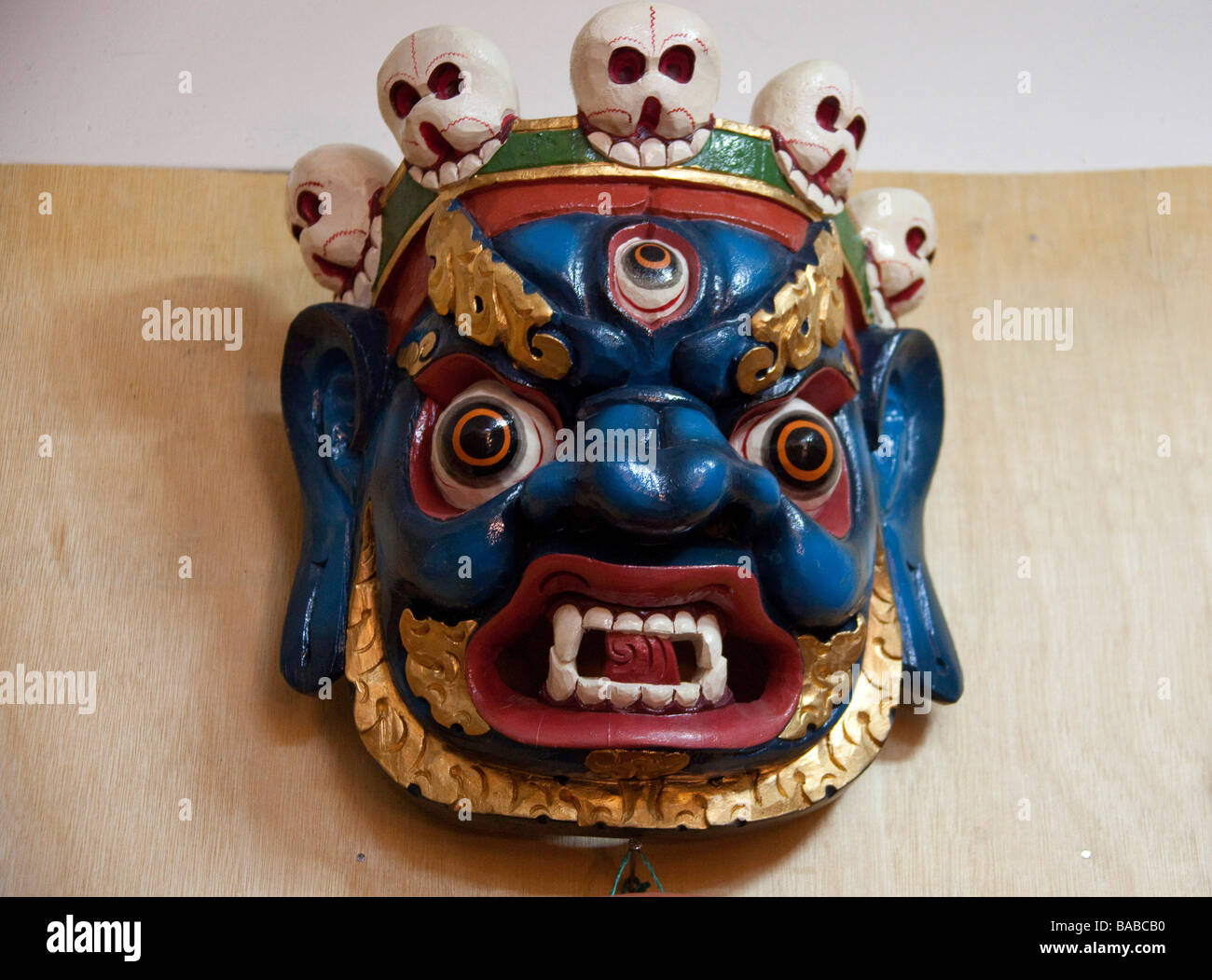 Mask of Demon - God. Expressive scary face close up. Horizontal 91048 ...