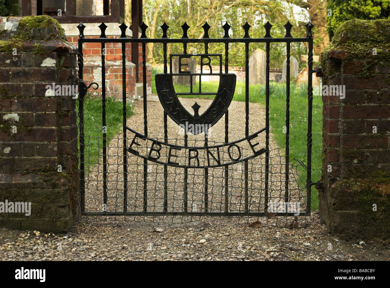 Churchyard gate - Holy Trinity Church, Ebernoe, West Sussex Stock Photo ...