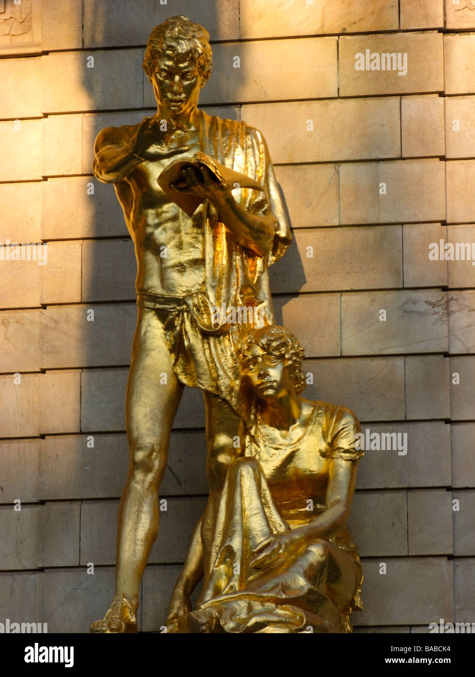 A statue outside The Royal Dramatic Theatre Stockholm Sweden Stock ...