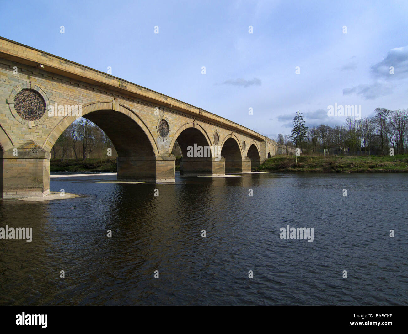 Coldstream Bridge over the River Tweed designed by James Smeaton in the ...