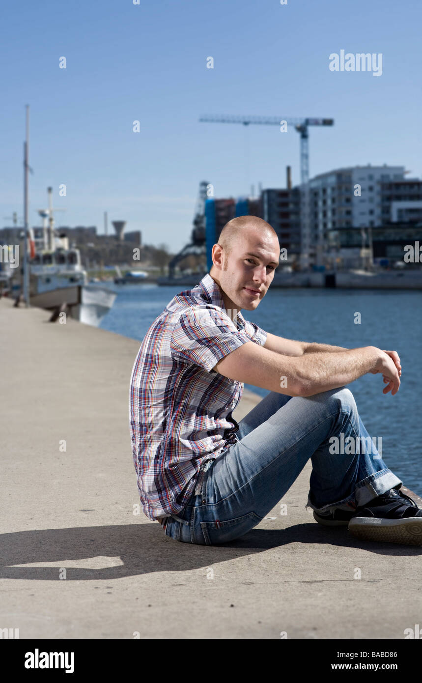 A Scandinavian young man posing Sweden Stock Photo - Alamy