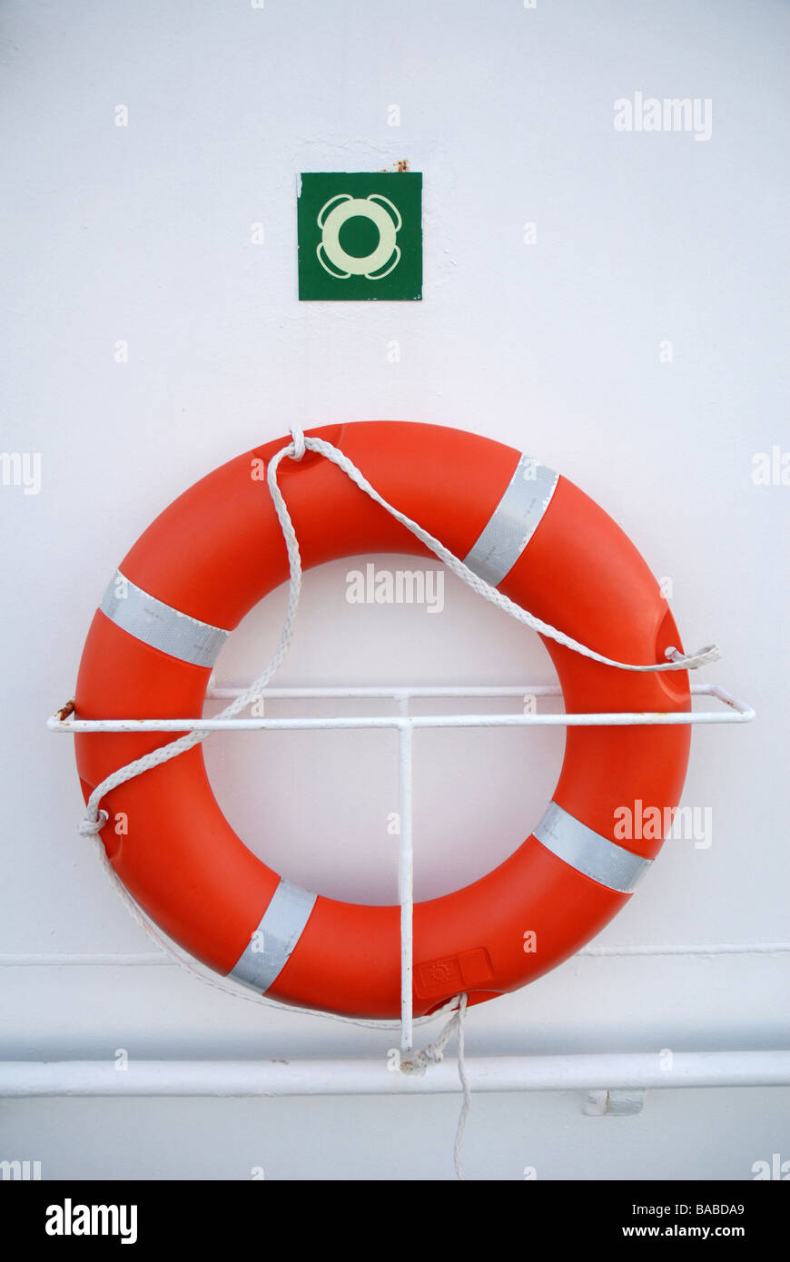 Lifebuoy on the boat Stock Photo - Alamy