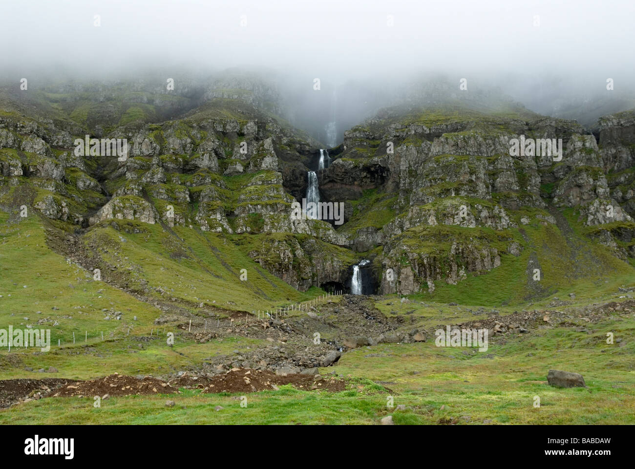 A waterfall Island Stock Photo - Alamy