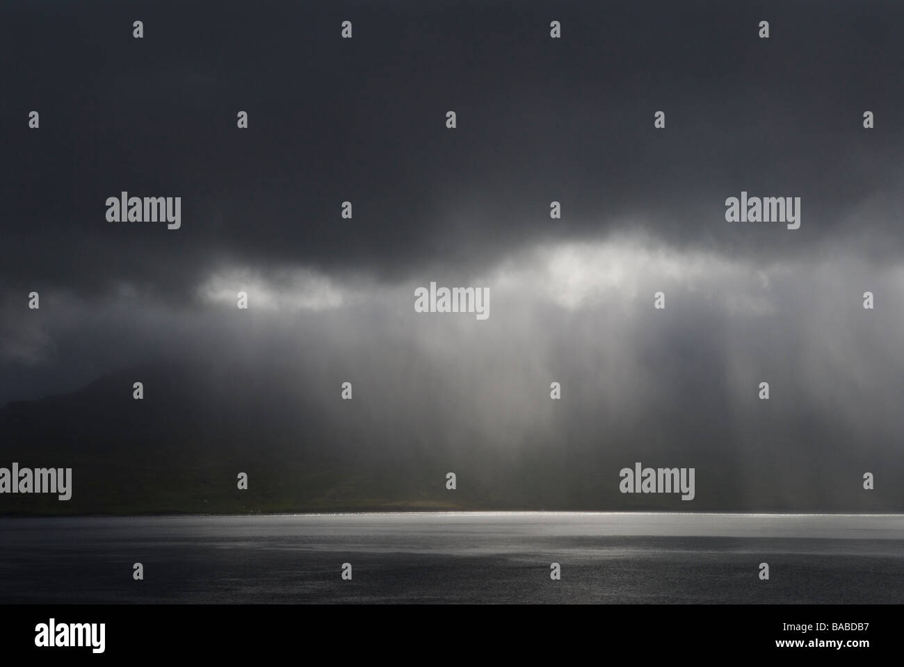 Thunder over the ocean Island Stock Photo - Alamy