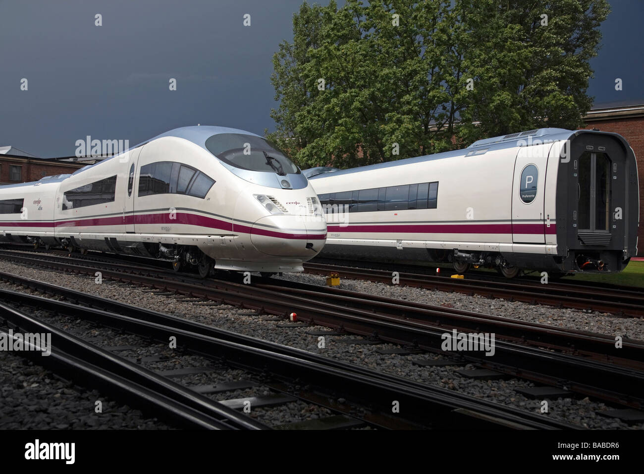 Velaro high-speed trains destined for export to Spain, standing in ...